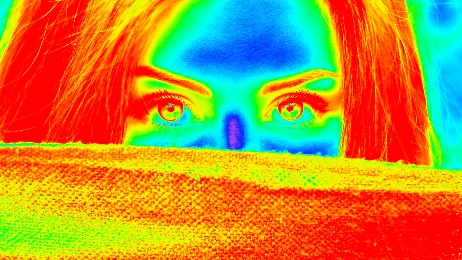 Infrarood warmtebeeldcamera effect in Adobe Photoshop