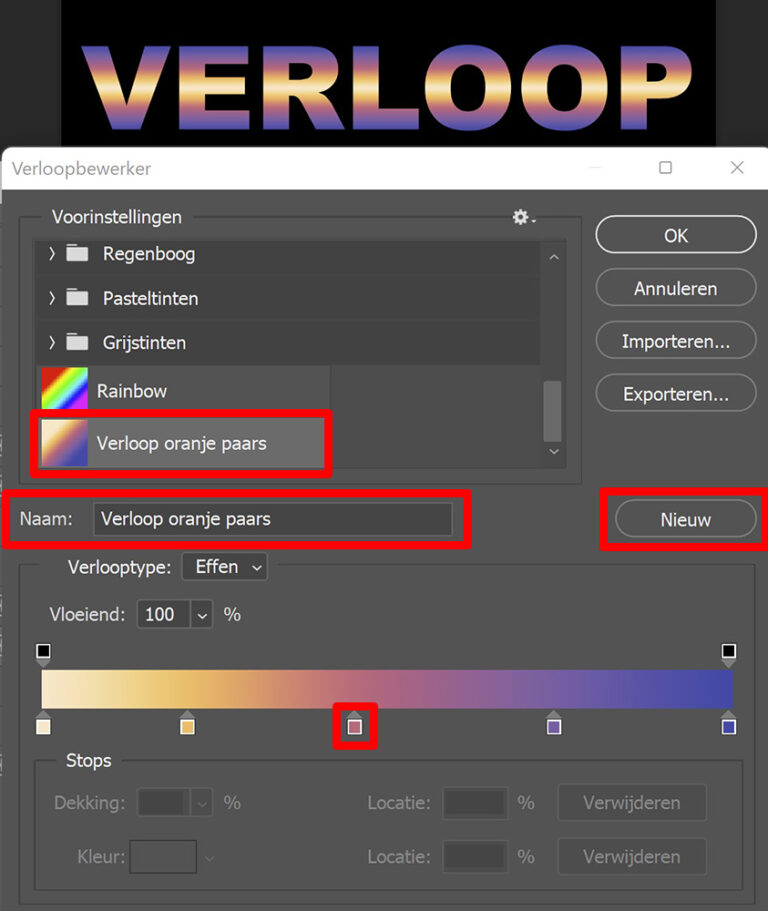 Tekst met verloop maken in Adobe Photoshop - Edit with Kim