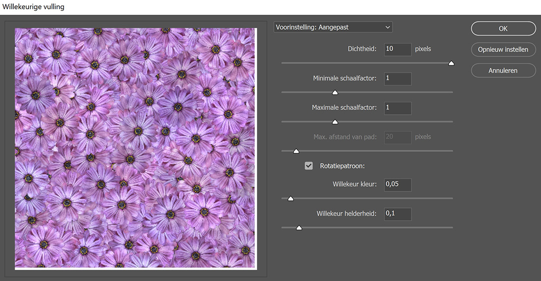 Vermenigvuldig iets en maak een patroon in Adobe Photoshop