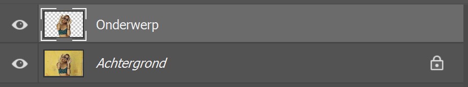 Verticaal tekst portret met omlijning in Adobe Photoshop