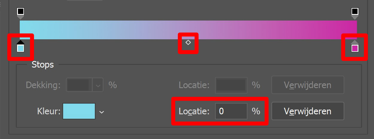 Tekst met verloop en omgekeerd gekleurde omlijning in Photoshop maken