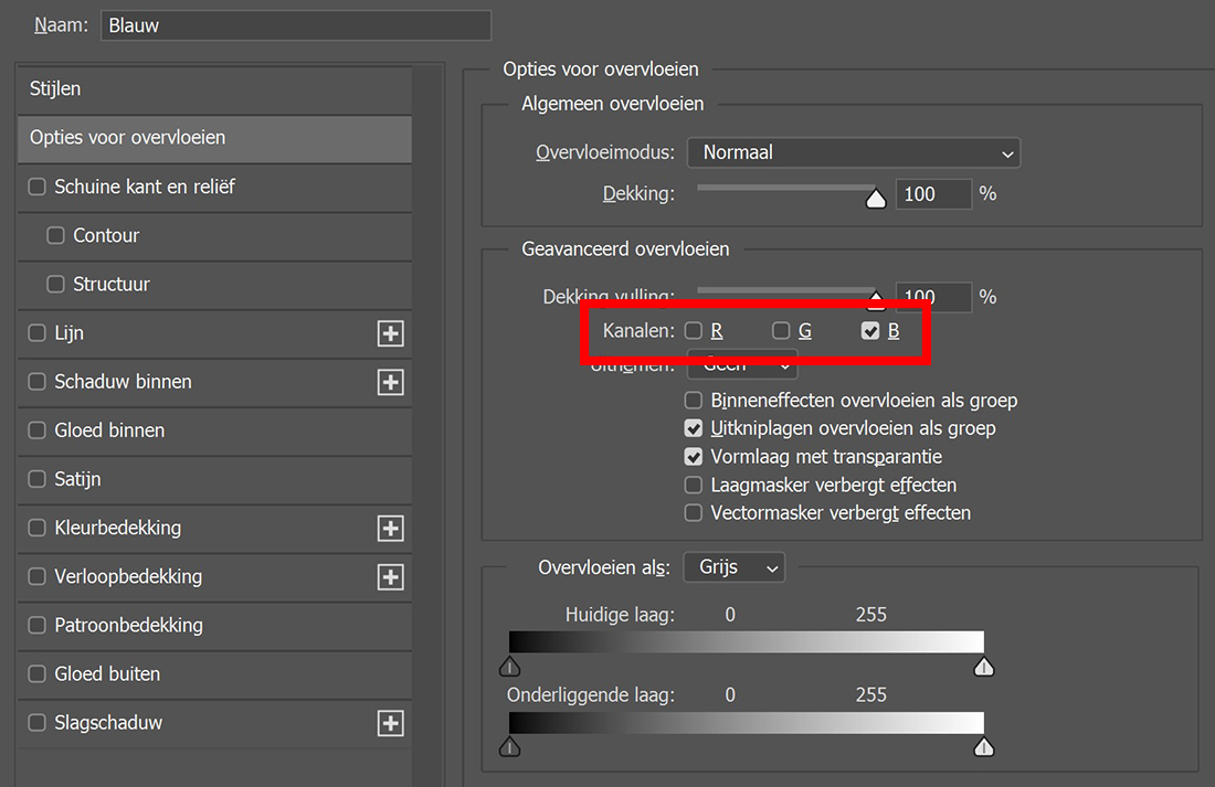 RGB kanalen splitsen in Photoshop - Edit with Kim