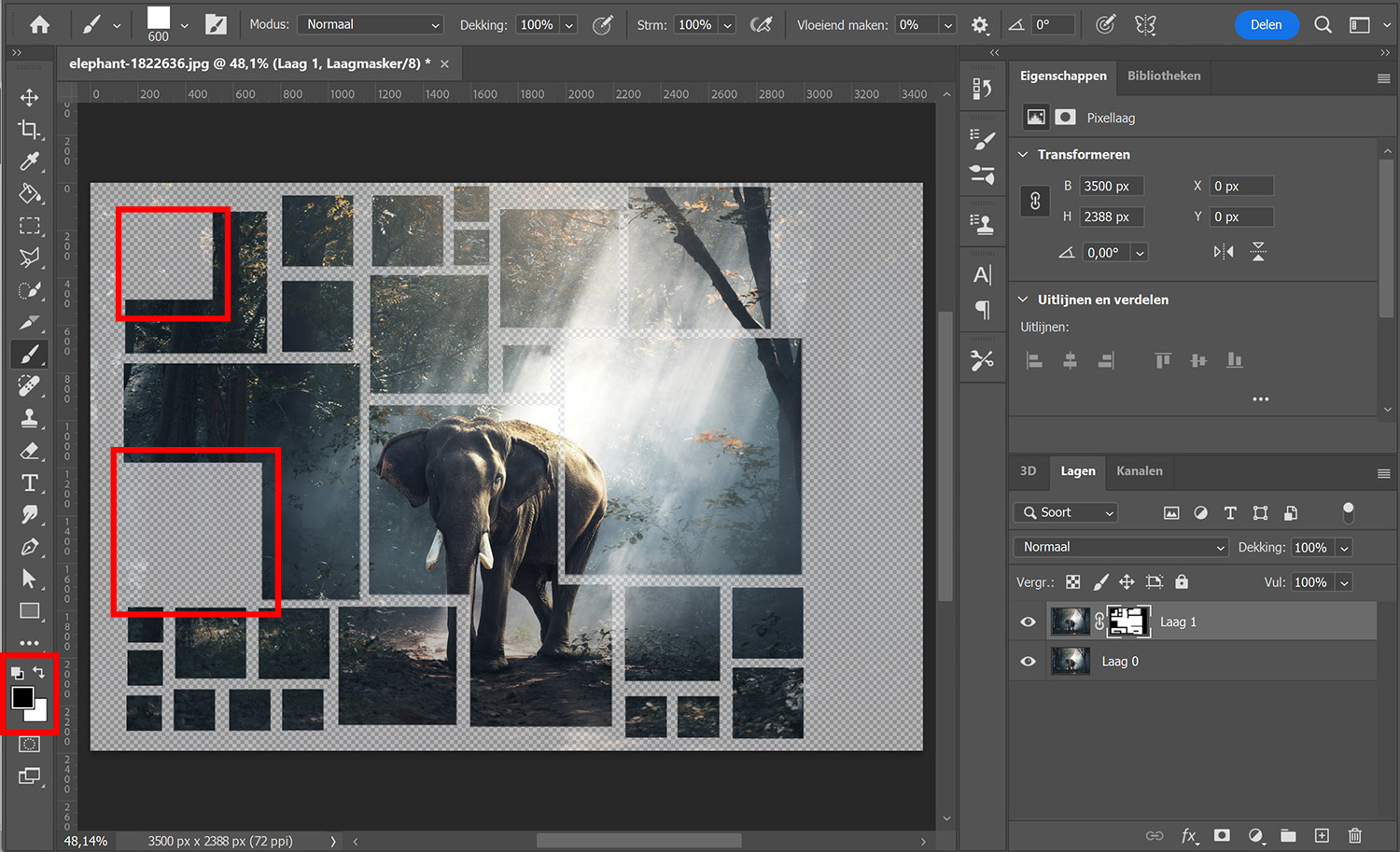 Foto met vierkanten maken in Photoshop - Edit with Kim