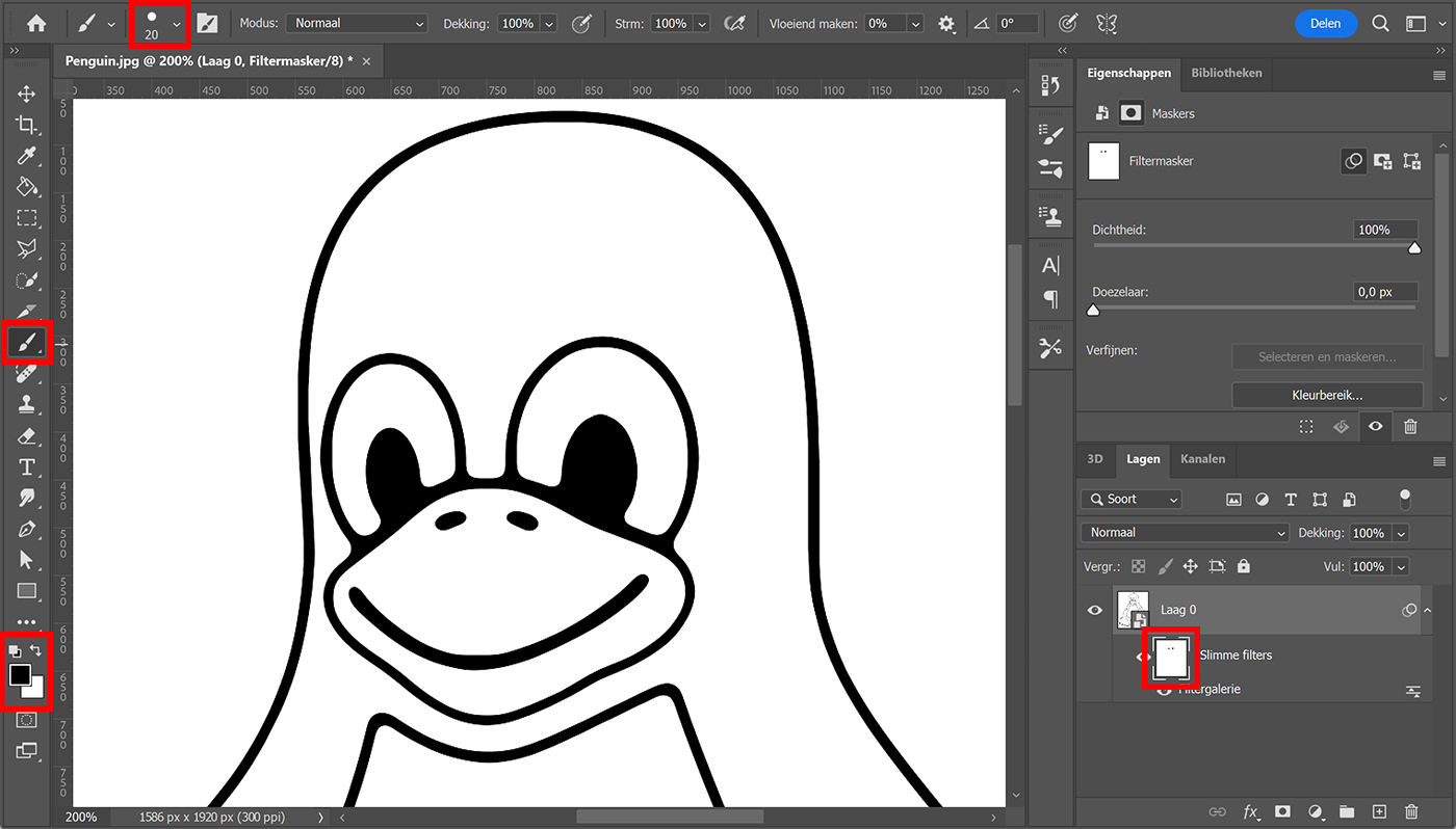 Afbeelding omzetten naar lijnen in Photoshop - Edit with Kim