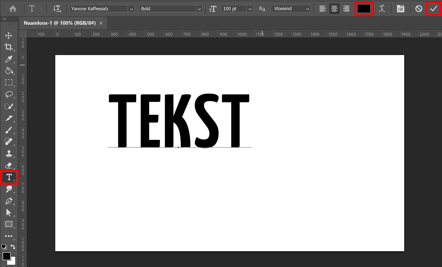 Gekleurde tekst omlijning in Photoshop - Edit with Kim